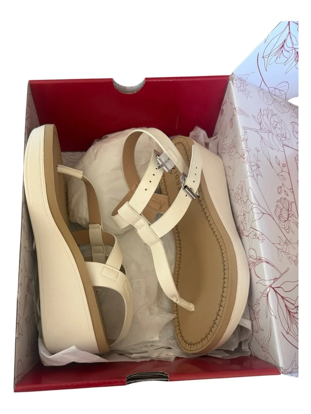 Journee Collection | Shoes | Journee Bianca White Wedge Sandals 65m Nib ...